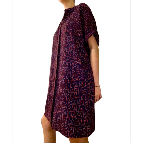 Prologue | Dresses | Prologue Target Dress Loose Navy Red Abstract ...
